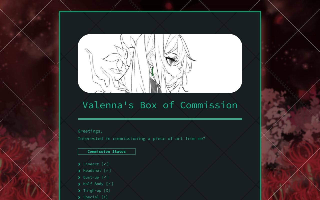 Valenna's Box of Commission